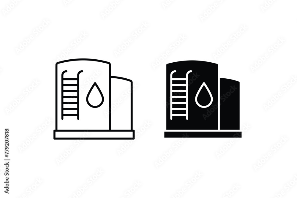 Water tank linear icon. Modern outline Water tank logo concept on white ...