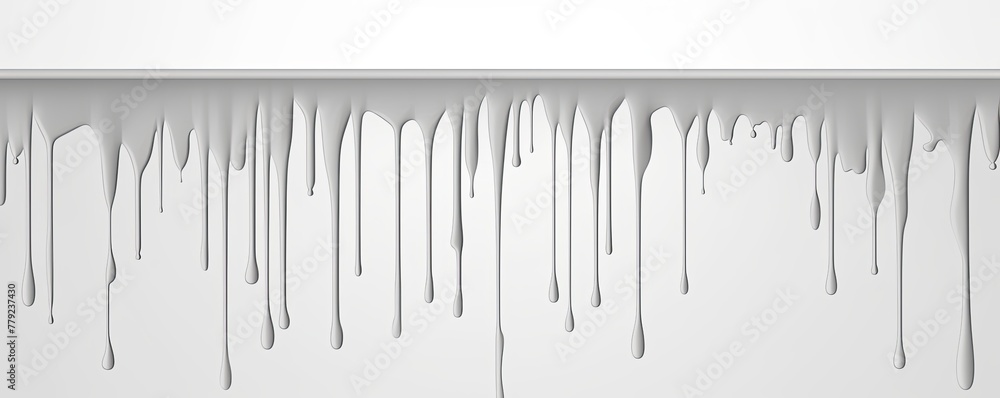 Gray paint dripping on the white wall water spill vector background ...