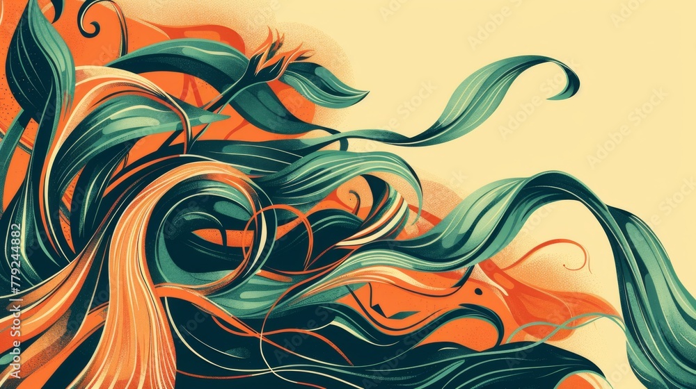 Art Nouveau's influence breathes life into this image, where sinuous ...