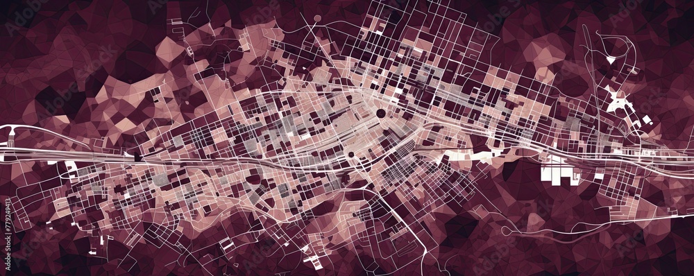 Maroon and white pattern with a Maroon background map lines sigths and ...