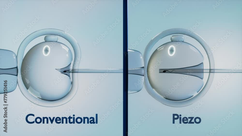 3D animation of Conventional-ICSI (left) and Piezo-ICSI (right). In ...