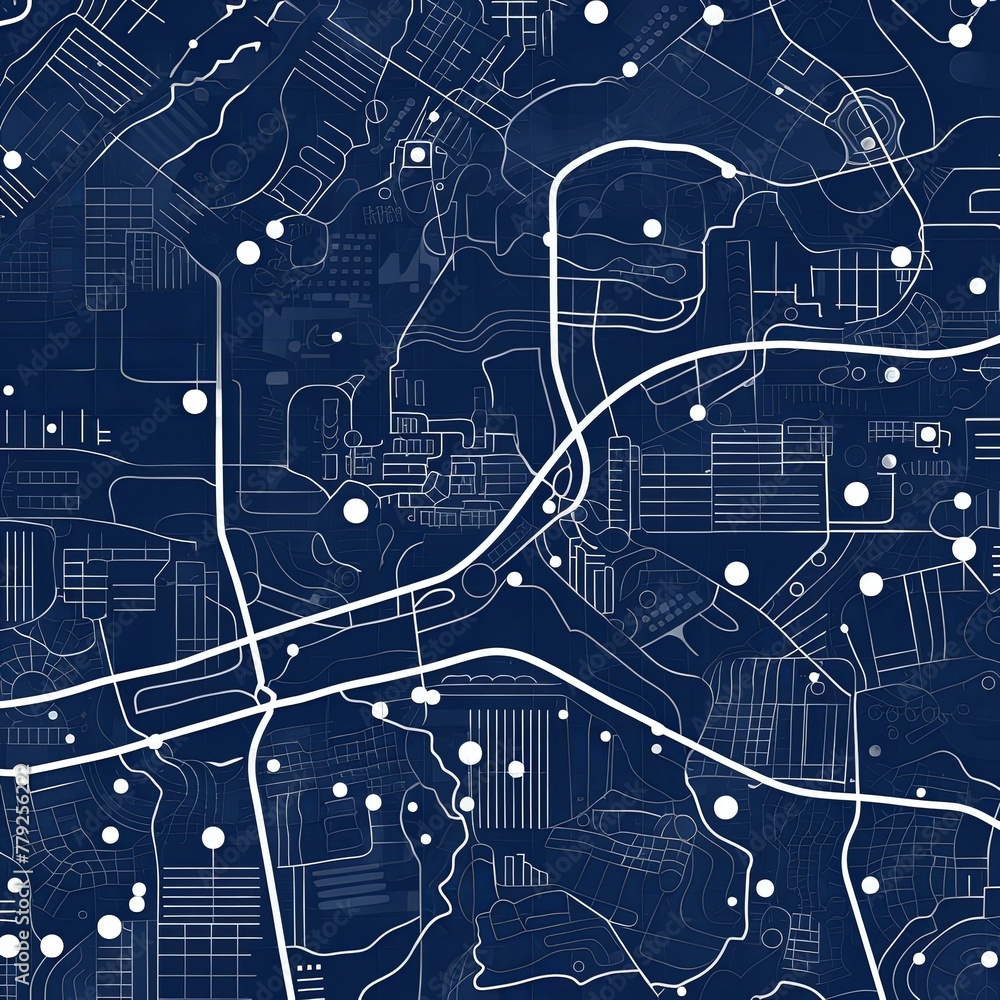 Navy Blue and white pattern with a Navy Blue background map lines ...