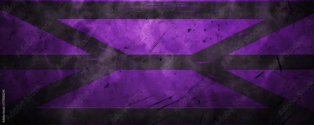 Violet black grunge diagonal stripes industrial background warning ...