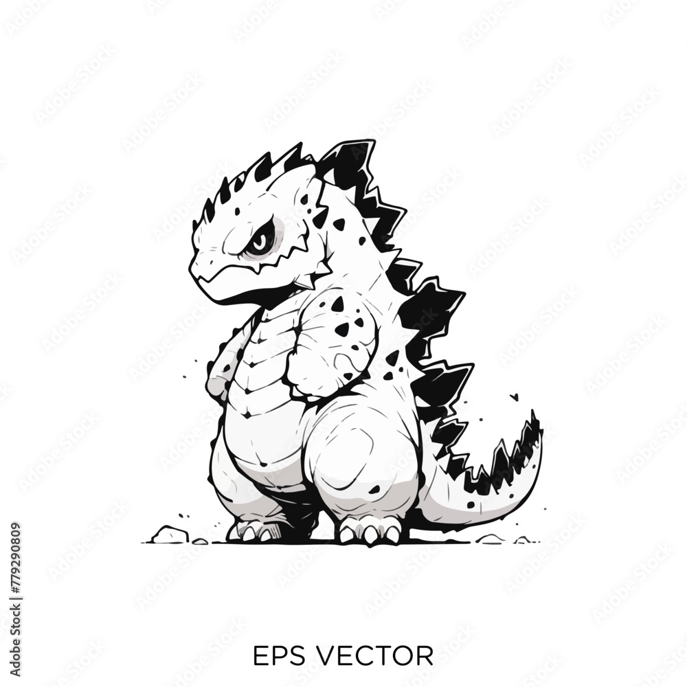 dinosaur, dinosaur clipart, godzilla, zilla Stock Vector | Adobe Stock