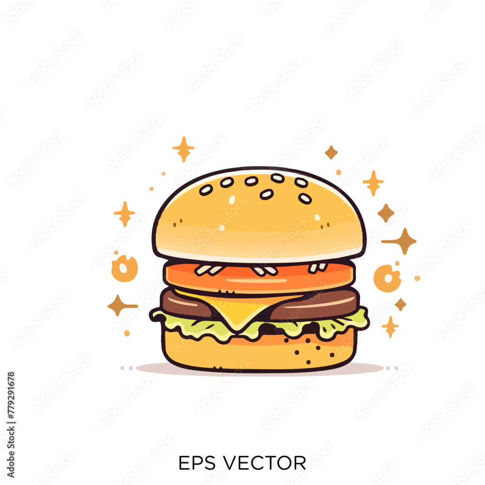 cheeseburger, hamburger, burger, cheeseburger clipart, hamburger ...