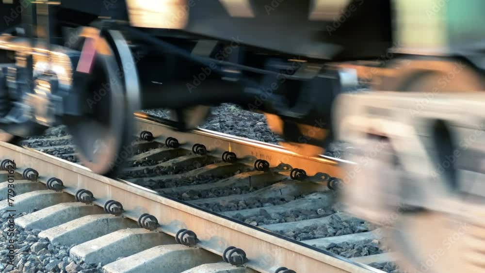 Freight Train Rolling Stock Up Close: Mesmerizing Low-Angle Closeups of ...