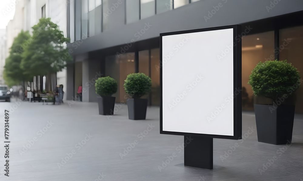 display blank clean screen or signboard mockup for offers or ...