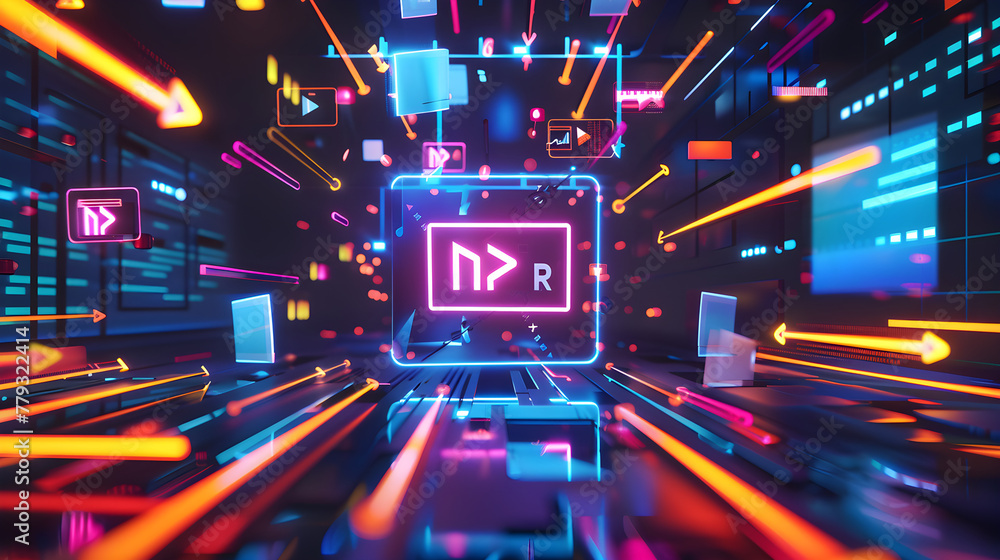 Advanced File Conversion Capabilities Illustrated with Central MP4 Icon ...