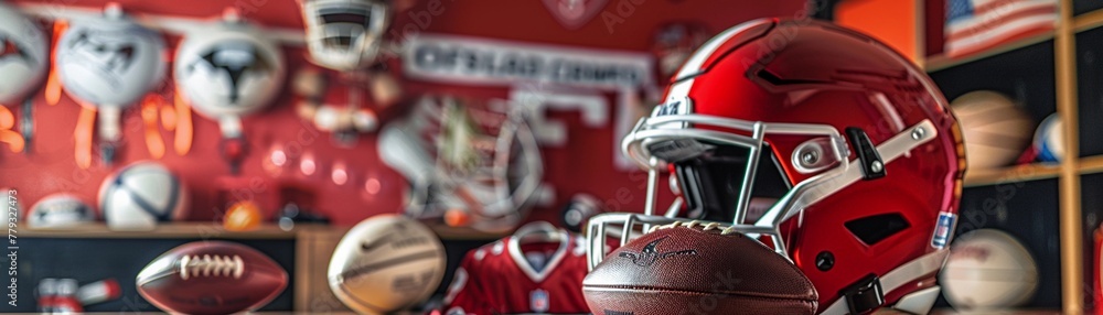 Sports Fan Zone, red and white background featuring sports team logos ...