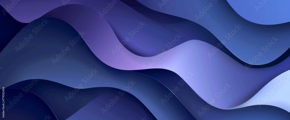 Abstract blue background with curved lines vector presentation design ...
