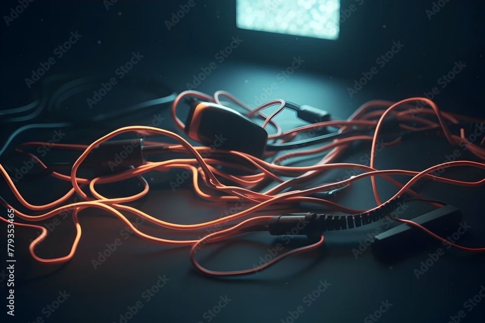 Tangled Wires and Digital Keys in a Futuristic Cybersecurity Landscape ...