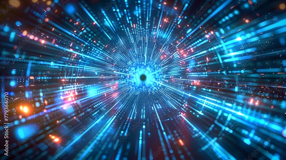 Abstract technology background of high speed international global data ...