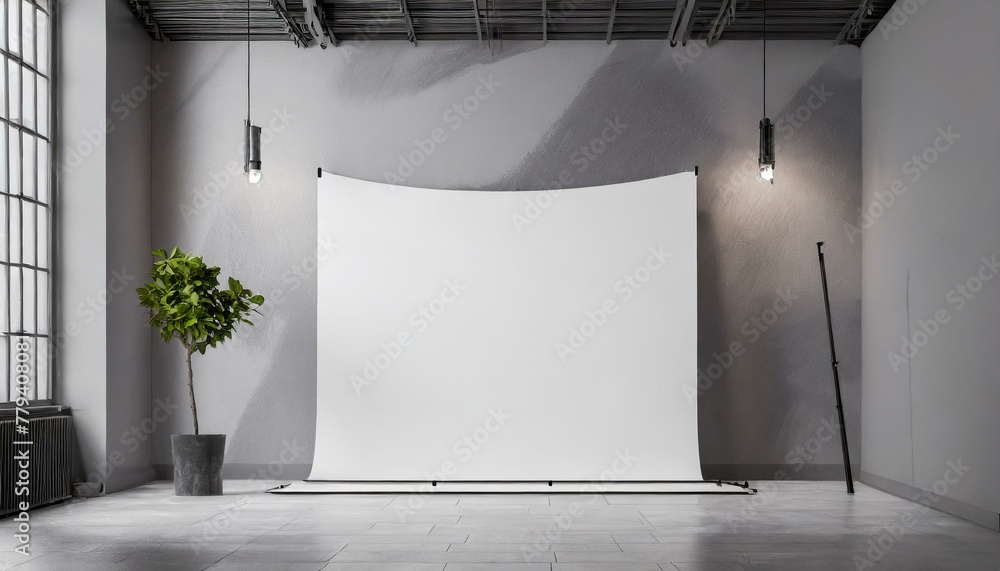 Sophisticated Setting: 3x5 Meter White Backdrop Template in Room with ...