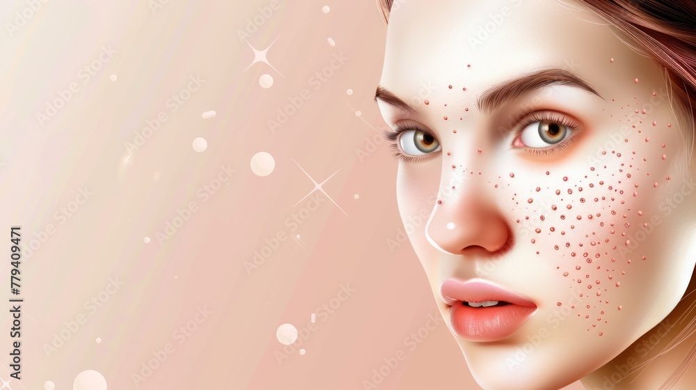 Acne a common skin condition that happens when hair follicles under the ...