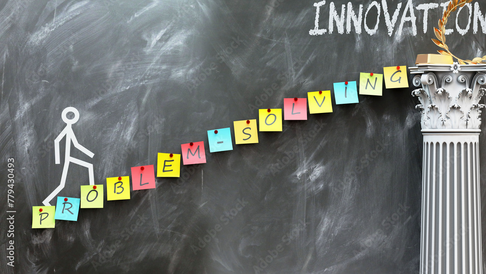 Problem-Solving leads to Innovation - a metaphor showing how problem ...