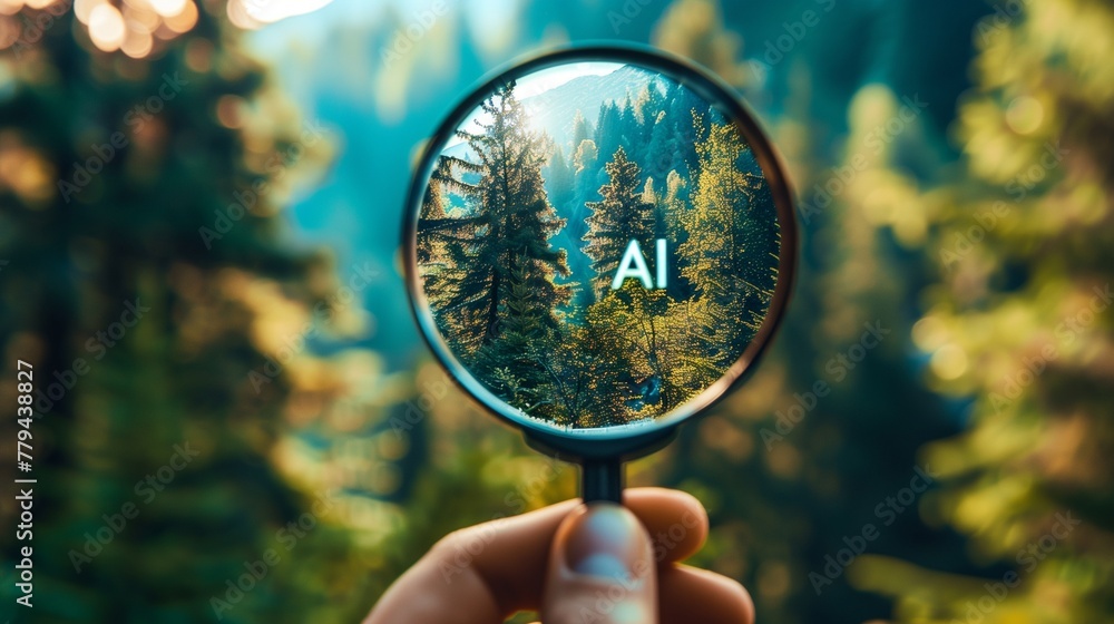 AI-powered image recognition technology, illustrating the creation of ...