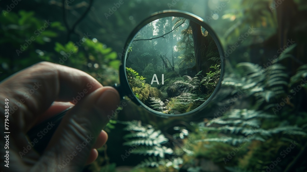 AI-powered image recognition technology, illustrating the creation of ...