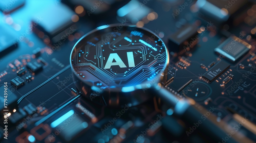 AI-powered image recognition technology, illustrating the creation of ...