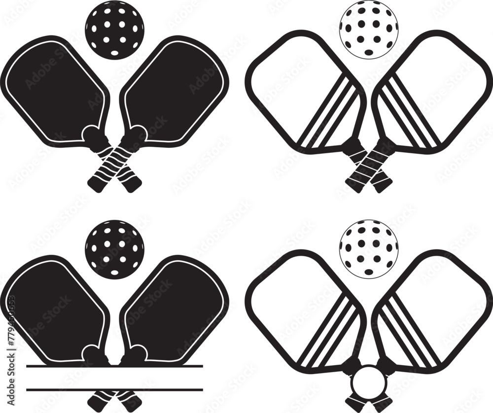 Vetor de Pickleball paddles Svg, Pickleball svg, Pickleball Cricut ...
