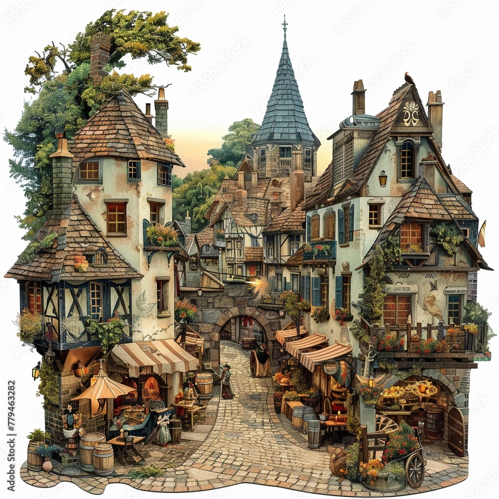 magic of Renaissance fairs to life through a unique die-cut image ...