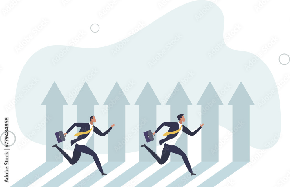 work improvement or leadership, motivation concept, business people ...