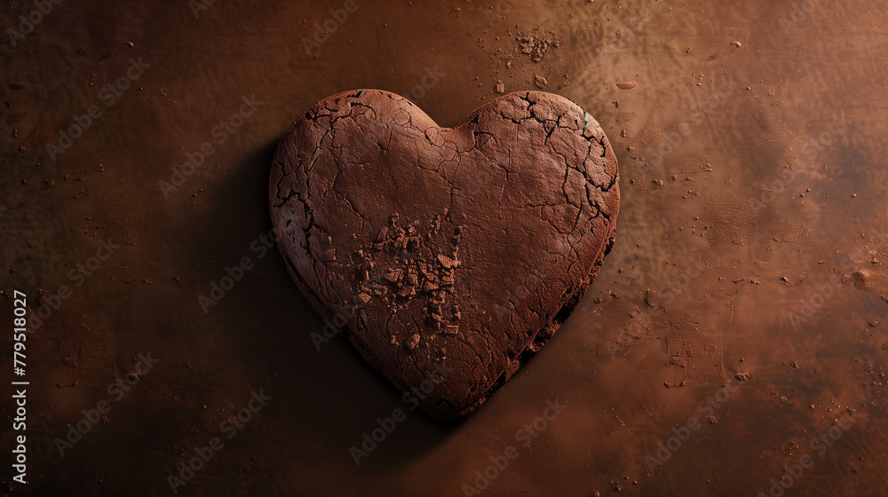 Heart Chocolate Cookie Background Stock Illustration | Adobe Stock