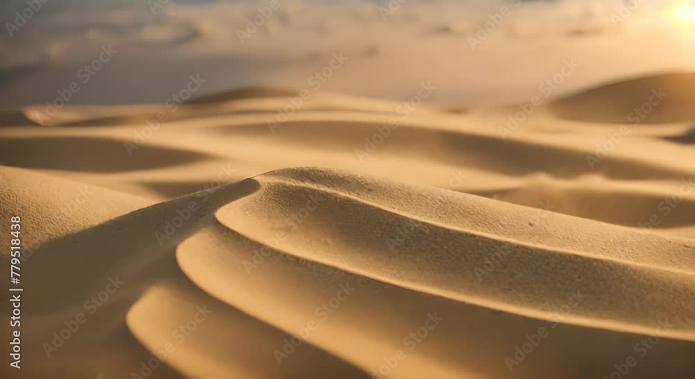 Vidéo Stock The sun breaks through the clouds in the arid desert ...
