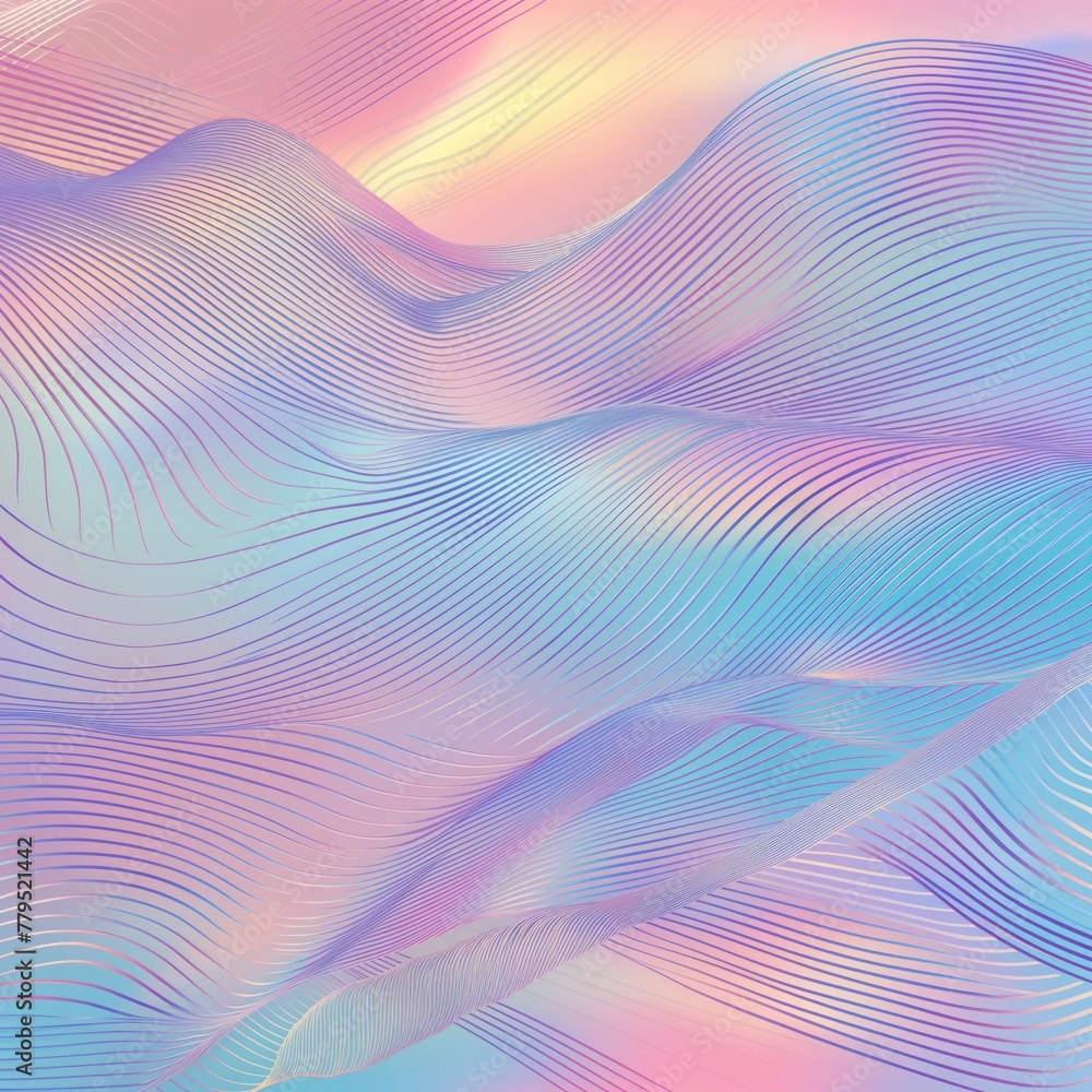 Pastel neon gradient, Psychic Waves aesthetic with thin line fonts ...