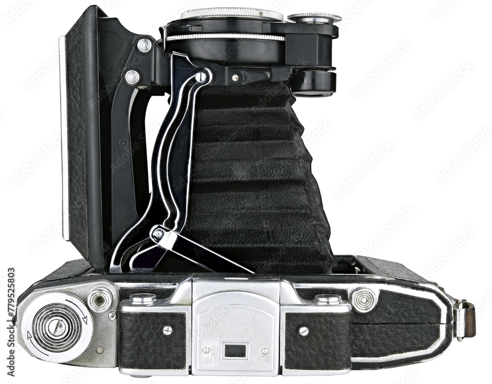 Old vintage antique camera isolated on a transparent background ...