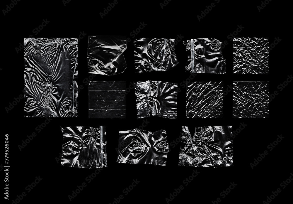 Plastic Wrap Shrink Wrap Overlay Textures Set Stock Template | Adobe Stock