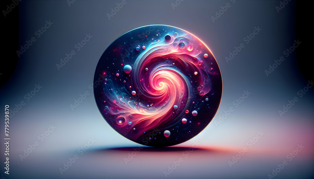 3d flat icon as Neon Nebula A neon infused abstract design that mimics ...
