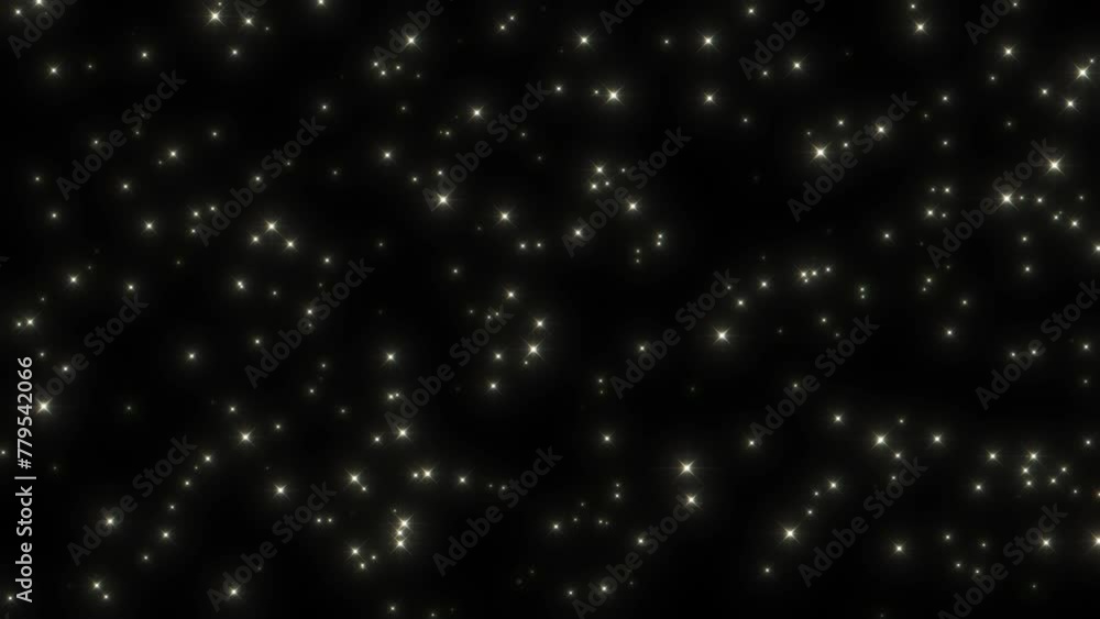 Luxury golden glimmering stars motion graphics background. Fantasy ...