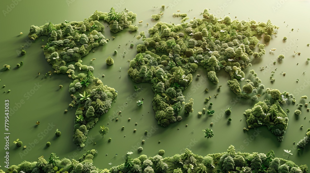 The world's progress and sustainable business depicted through a map of ...