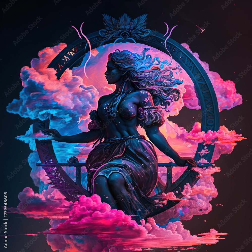AI Generative Digital Art Illustration Beautiful Abstract Virgo (The ...