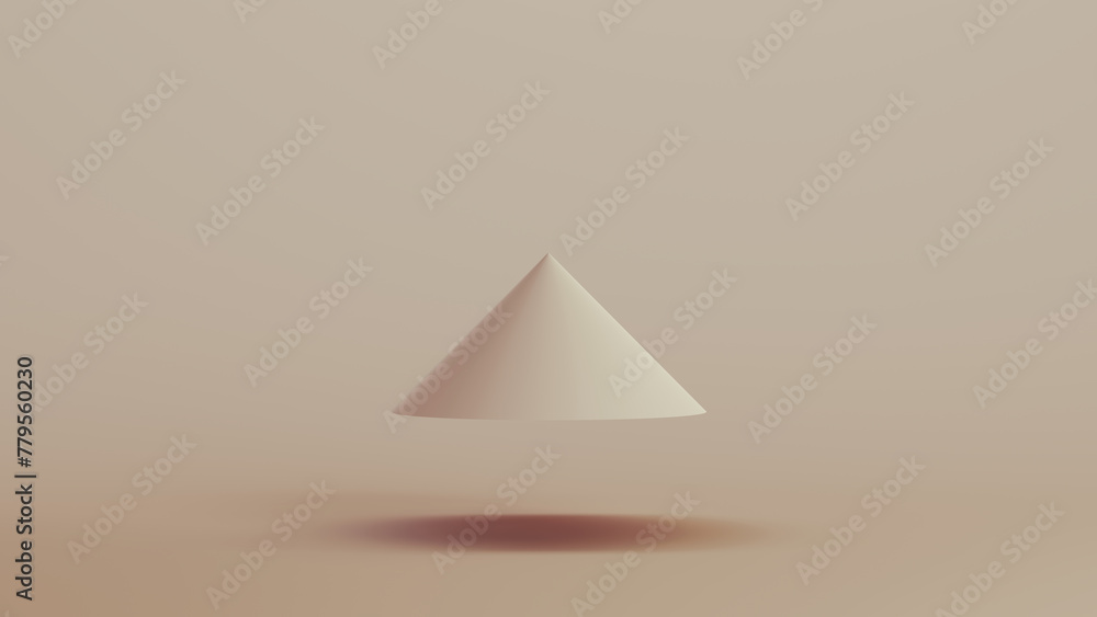 Cone face geometric shape solid structure neutral backgrounds soft ...