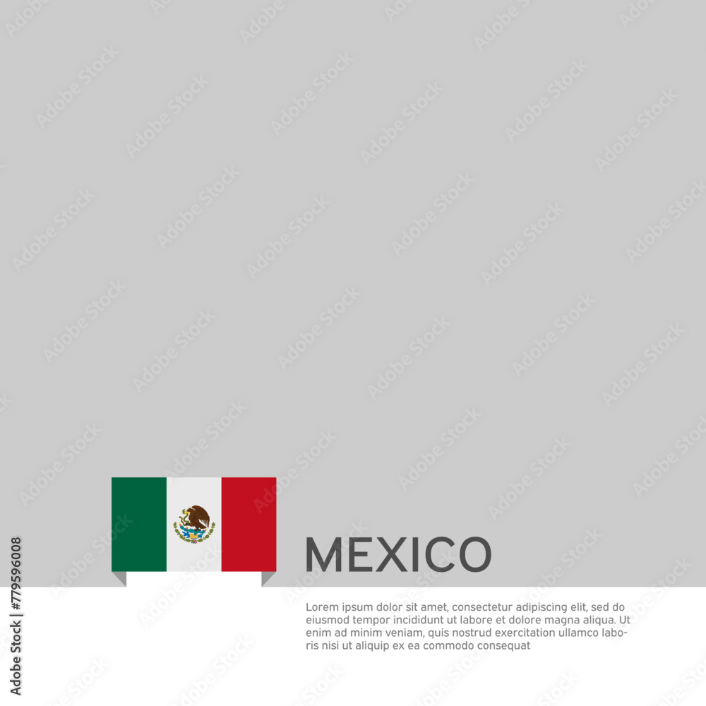 Mexico flag background. State patriotic mexican banner, cover. Document ...