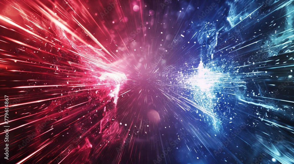 Modern versus background enhanced with striking rays effects, adding a ...