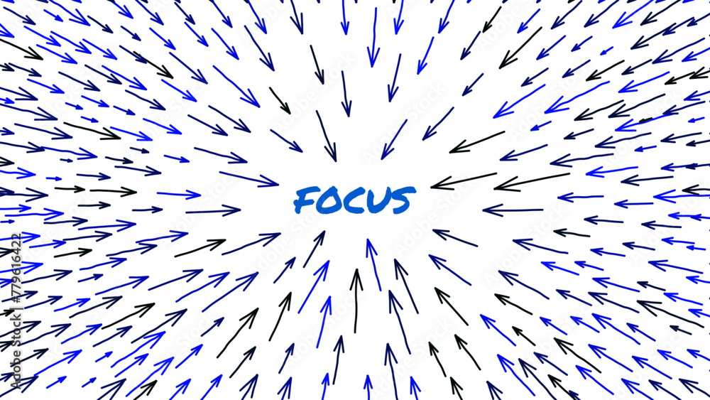 Arrows Pointing to the Center. Dynamic Arrow Symbols. Focus on Your ...