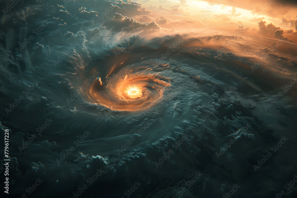 Super Typhoon, tropical storm, cyclone, hurricane, tornado, over ocean ...