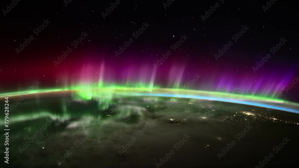 Earth from space. Time lapse of over the Earth seen from the ...