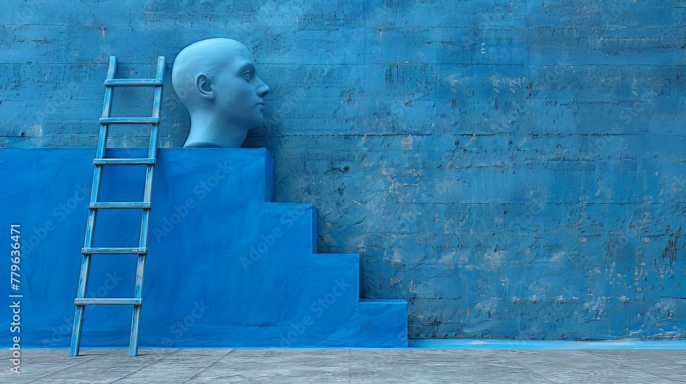 In a scene of visual intrigue, an empty human head shares space with a ...