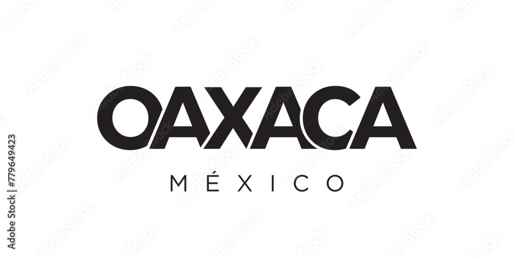 Oaxaca in the Mexico emblem. The design features a geometric style ...