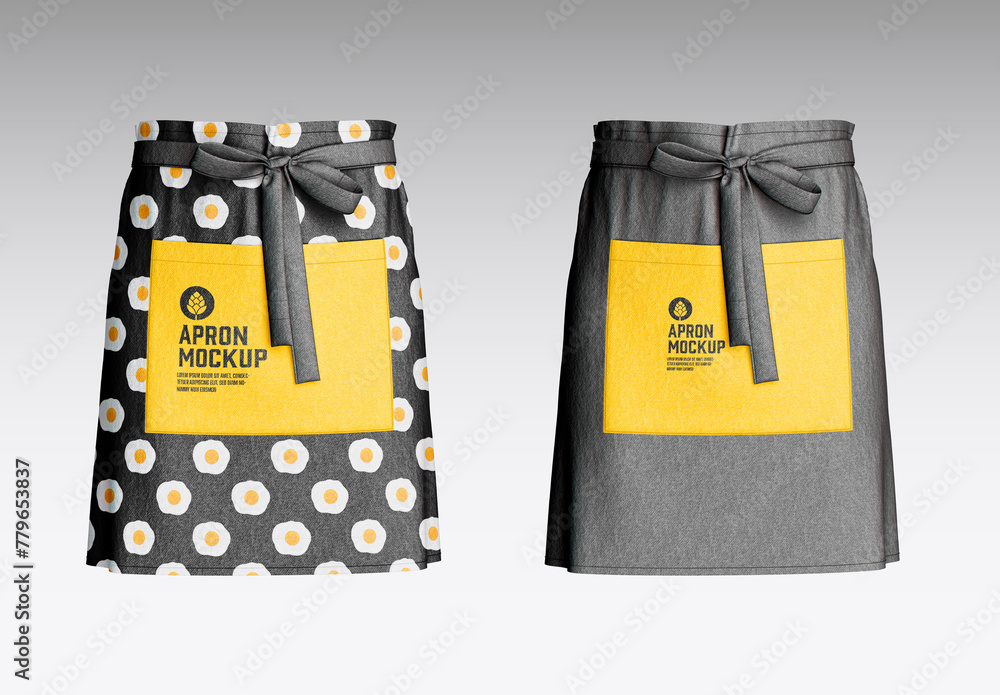 Professional Short Apron Mockup Stock Template | Adobe Stock