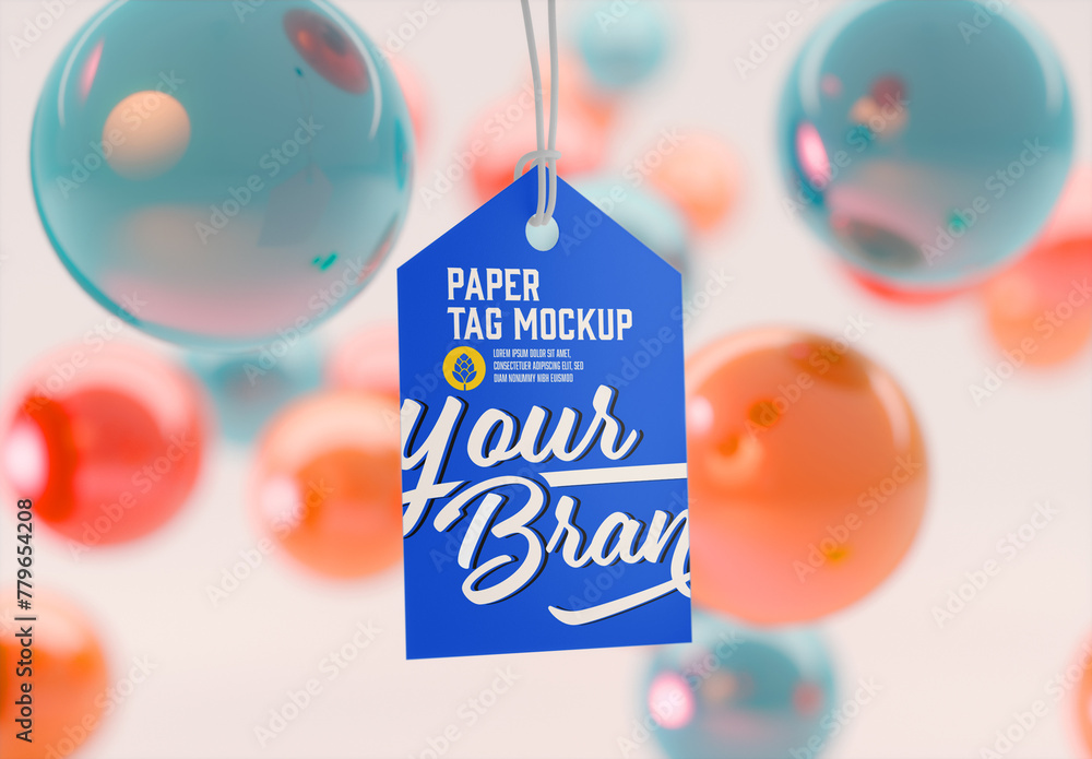 Paper Tag Mockup Stock Template | Adobe Stock