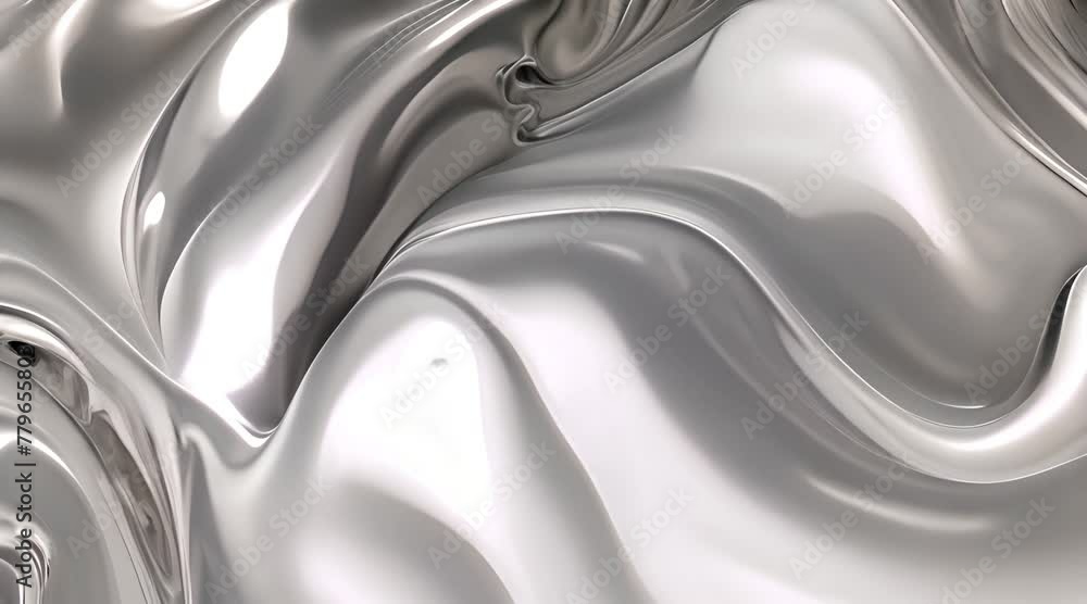 Silver liquid flowing abstract background Seamless waving silver ...