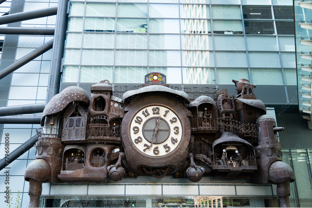 Tokyo, Japan - M1r 30, 2024 : The giant Ghibli clock that located at ...