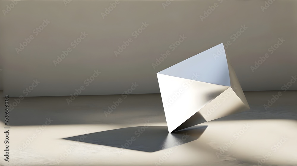 Abstract Diamond Glow: 3D Diamond Shape Casting a Soft Shadow on ...