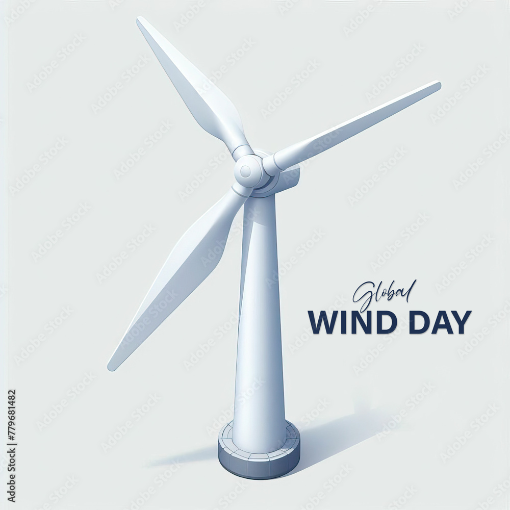 Global wind day | Global wind day poster, Wind energy. wind day, vector ... Global wind day | Global wind day poster, Wind energy. wind day, vector ...