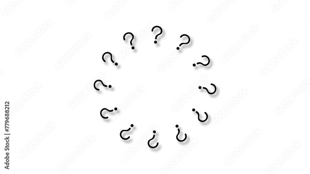 Animated Questions mark on White Background Opener With Copy Space ...