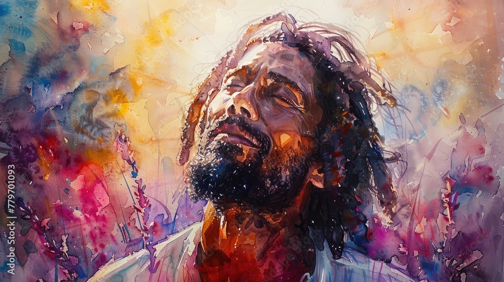 heartwarming watercolor portrayal of Jesus Christ welcoming souls into ...